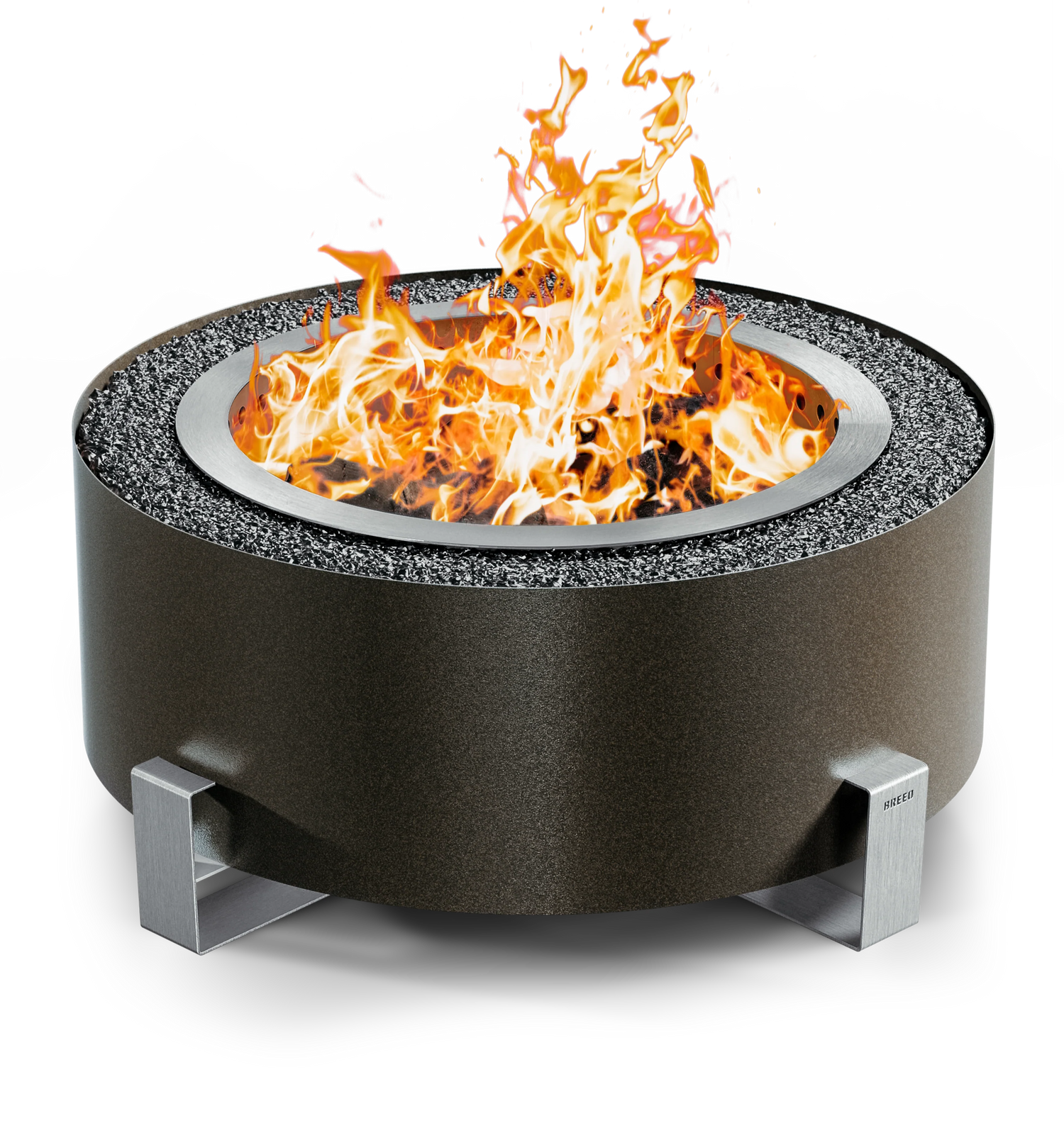 Breeo Luxeve Smokeless Fire Pit w/ Lid & Glass - Casual Furniture World