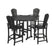 POLYWOOD Palm Coast 5-Piece Round Farmhouse Bar Set - Sunset Red ...